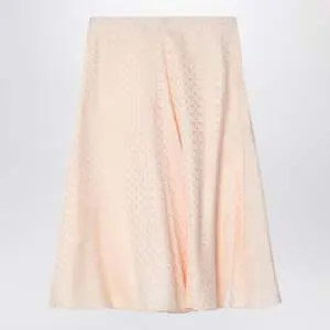 Fendi Skirt In Ff Silk - Pink