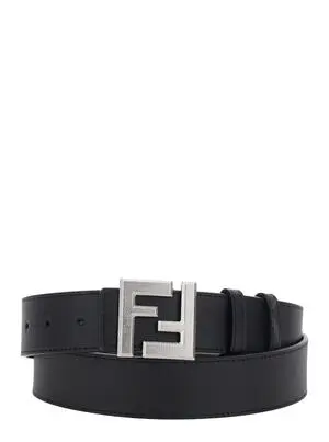 Fendi Silver Tone Belts For Men