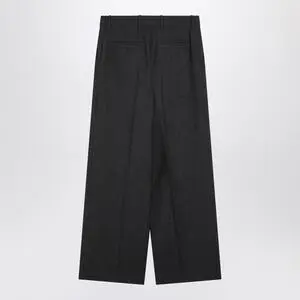 Givenchy Dark Grey Wool Wide Trousers