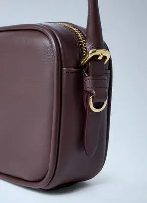 Miu Miu Softy Leather Shoulder Bag - Brown