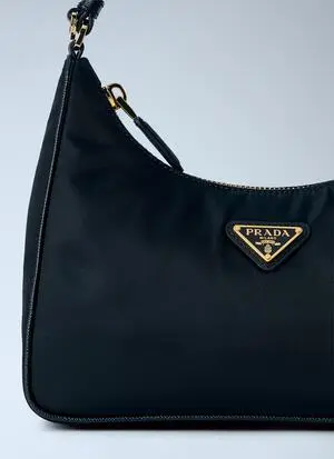 Prada Re-edition 2005 Re-nylon And Saffiano Mini Bag - Black