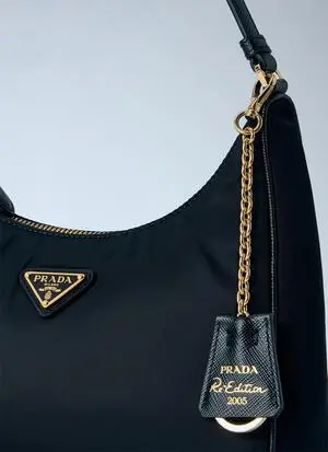 Prada Re-edition 2005 Re-nylon And Saffiano Mini Bag - Black
