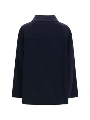 Max Mara S Giugno Short Virgin Wool Coat - Blue