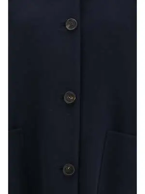 Max Mara S Giugno Short Virgin Wool Coat - Blue