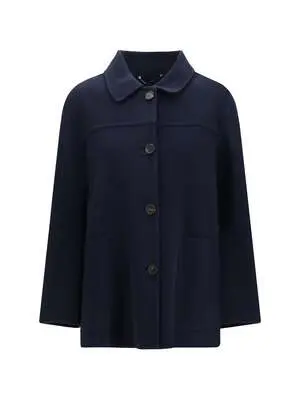 Max Mara Giugno Virgin Wool Coat - Blue