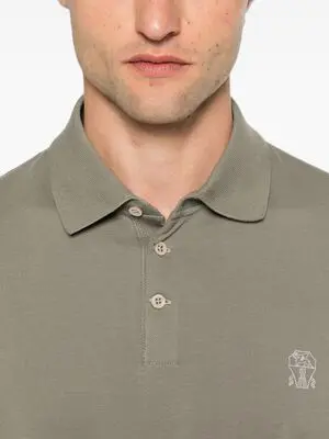 Brunello Cucinelli Logo Cotton Polo Shirt