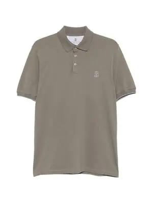 Brunello Cucinelli Logo Cotton Polo Shirt - Multicolor