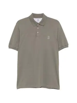 Brunello Cucinelli Logo Cotton Polo Shirt - Multicolor