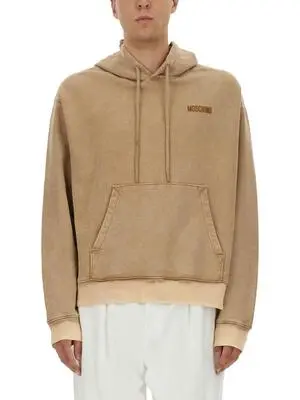 Moschino Sweatshirt With Logo - Brown