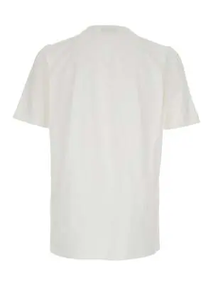Dsquared2 White Crew Neck T-shirt With Logo Lettering On The Front In Cotton For - Multicolor