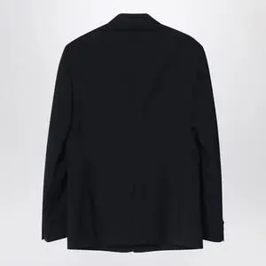Fendi Double-breasted Jacket In Midnight Virgin Wool