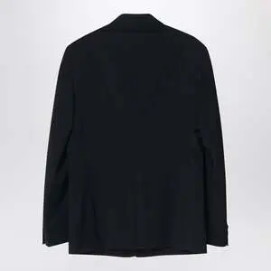 Fendi Double-breasted Jacket In Midnight Virgin Wool - Blue
