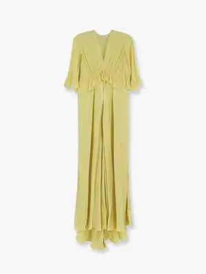 Alberta Ferretti Satin Long Dress - Multicolor