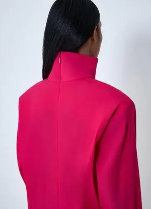 Saint Laurent High Neck Dress - Red