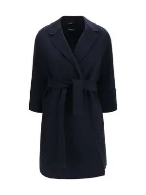 Max Mara Arona Virgin Wool Coat - Blue