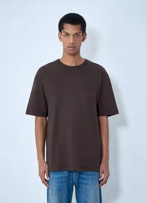 LEMAIRE Boxy Ss T-shirt - Brown