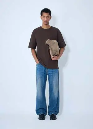 LEMAIRE Boxy Ss T-shirt - Brown