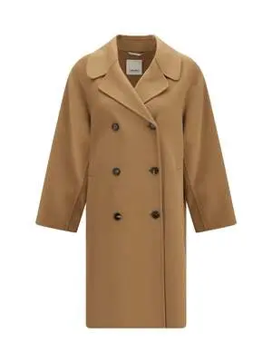 Max Mara S Magnolia Double-breasted Virgin Wool Coat - Cream