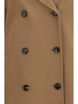 Max Mara Magnolia Double-breasted Virgin Wool Coat - Cream