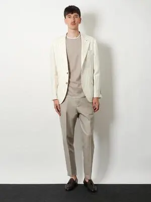Brunello Cucinelli Cotton And Linen Trousers