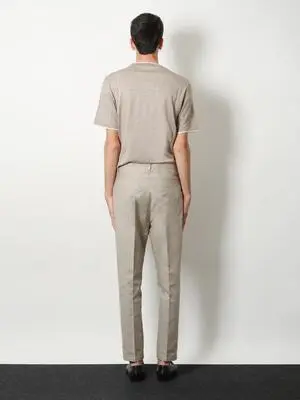 Brunello Cucinelli Cotton And Linen Trousers