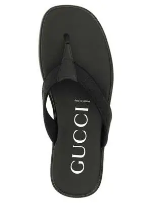 Gucci Jacquard Thong Sandals