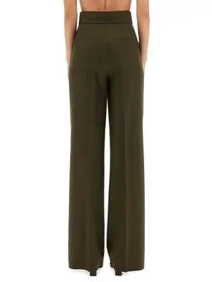 Max Mara Arturo Virgin Wool Trousers - Green