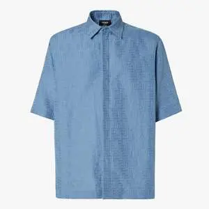 Fendi Light Ff Jacquard Linen Shirt - Blue