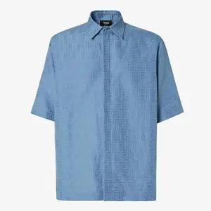 Fendi Light Ff Jacquard Linen Shirt - Blue