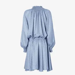 Fendi Blue Silk Jacquard Dress