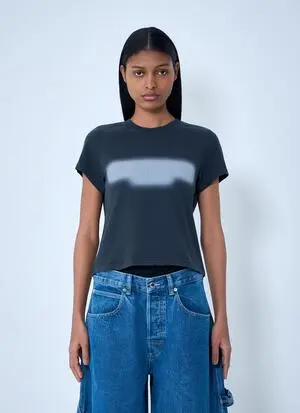 Alexander Wang Cotton Jersey Logo T-shirt - Gray