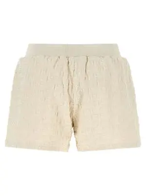 Off-White Terry Jacquard Logo Shorts - Cream