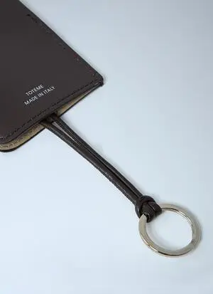 TOTEME Polished Leather Logo Keyring