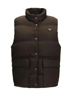 Prada Re-nylon Down Gilet - Brown