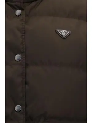 Prada Re-nylon Down Gilet - Brown