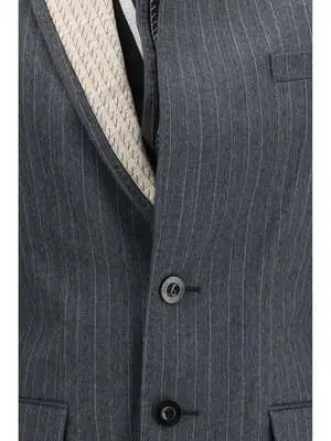 Sacai Pinstripe Single Breasted Jacket