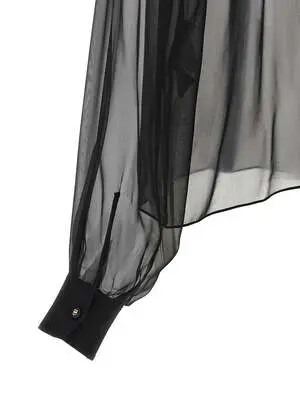 Dolce & Gabbana Chiffon Blouse With Flower
