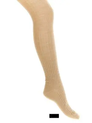 JIL SANDER Ribbed Tights - Cream