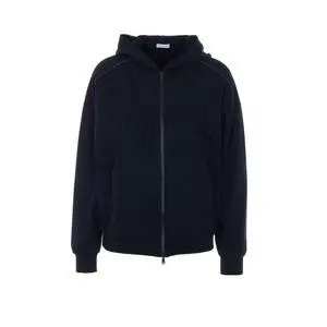 Brunello Cucinelli Track Jacket With Shiny Trims - Black