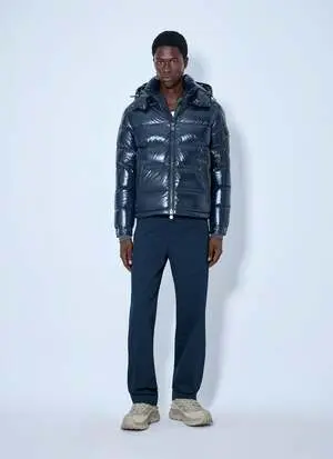 Moncler Maya Hooded Short Down Jacket - Blue