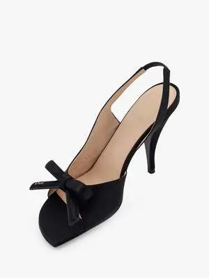Dior Satin Bow Slingback Sandals - Multicolor