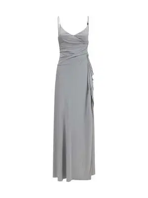 Versace Viscose Jersey Dress - Gray