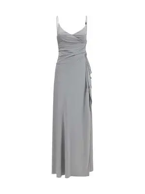 Versace Viscose Jersey Dress - Gray