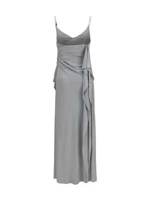 Versace Viscose Jersey Dress - Gray