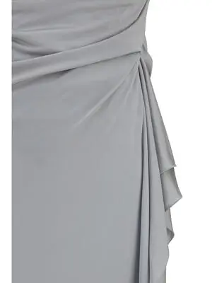 Versace Viscose Jersey Dress - Gray