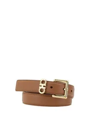 FERRAGAMO Gancini Belt - Brown