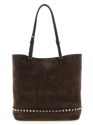 Valentino Garavani Suede Shoulder Bag - Brown