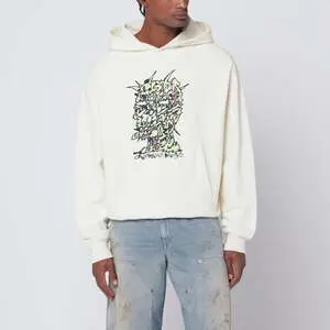 BRAIN DEAD Light Beige Scrambled Head Sweatshirt - Blue