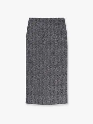 Givenchy Herringbone Motif Cotton Skirt - Multicolor