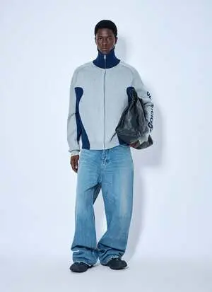 Balenciaga Zip-up Track Jacket - Gray